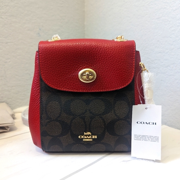 Coach | Bags | Coach Convertible Backpack Crossbody In Signature Canvas ...